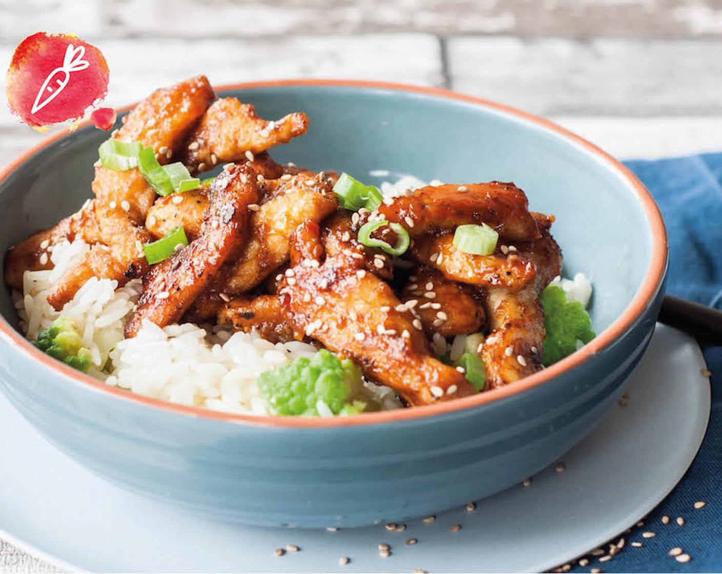 Asia Chicken mit Reis und Romanesco